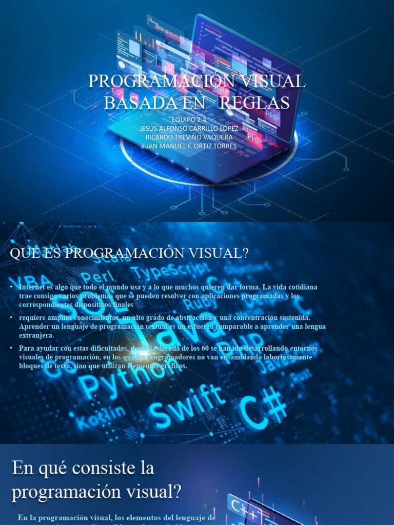 Programacion Visual Equipo 4 | PDF | Programación de computadoras | Lenguaje de programación