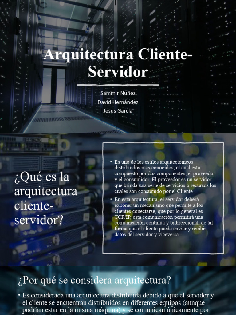 Arquitectura Cliente-Servidor | PDF | Servidor (Computación) | Modelo cliente-servidor