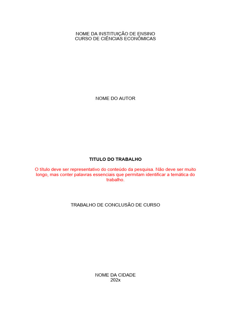 Modelo de TCC | PDF | Direitos Autorais | Método científico