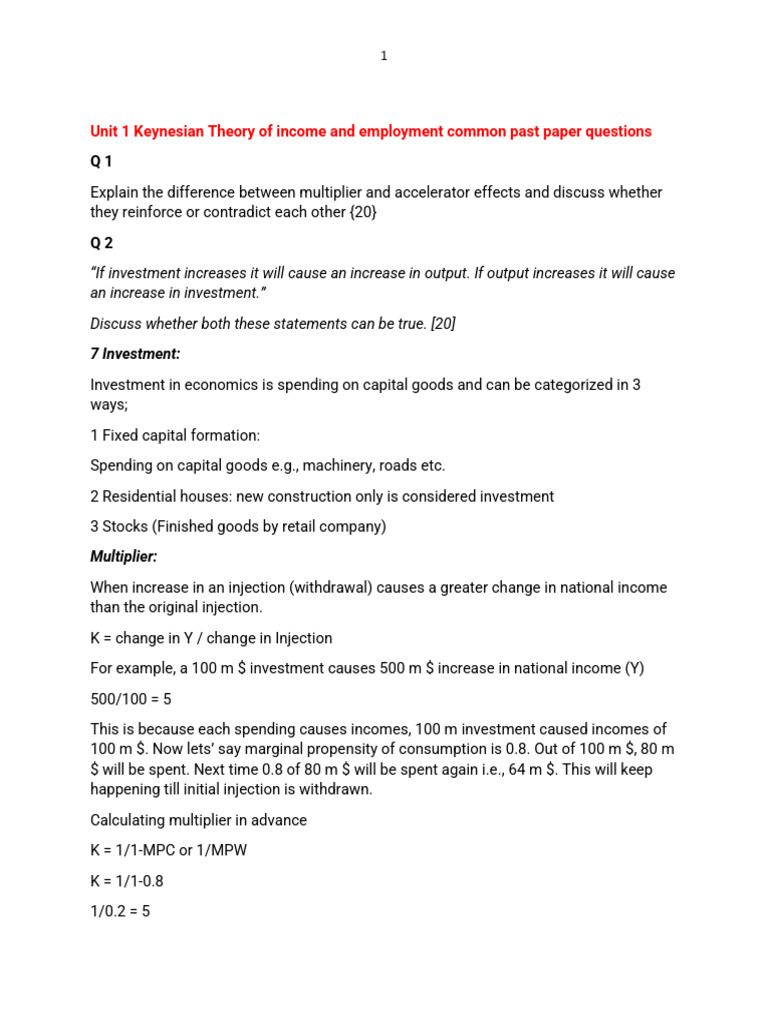 A2 Macro Past Papers Questions' Solutions PDF | PDF | Inflation ... A2 Macro Past Papers Questions' Solutions PDF | PDF | Inflation ...