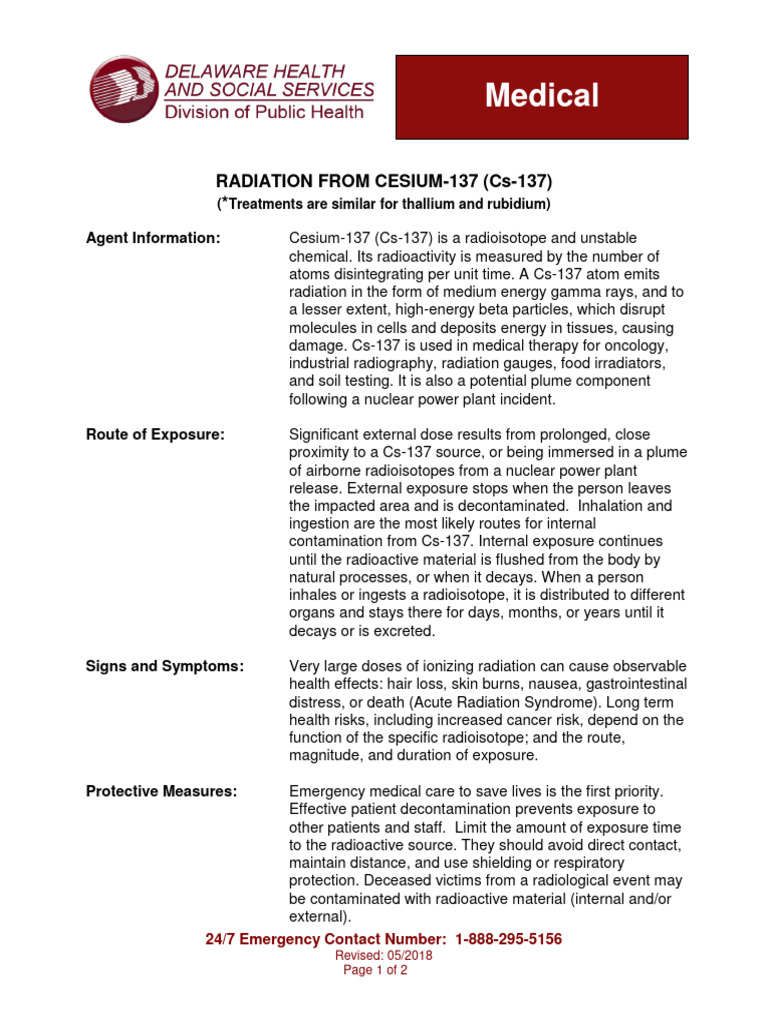 Radces 137 Med | PDF | Ionizing Radiation | Radionuclide