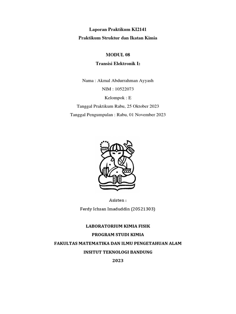 Laporan Praktikum Modul 08 Spektroskopi Rotasi - Vibrasi | PDF | Teknologi & Rekayasa