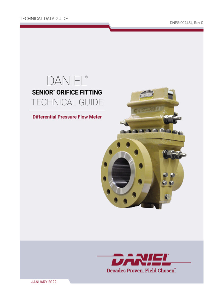 Senior Dual-Chamber Orifice Fitting - Daniels | PDF | Valve | Lubricant