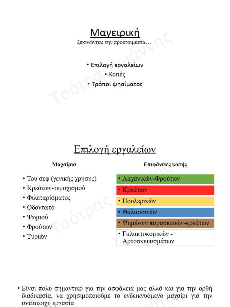 ΜΑΓΕΙΡΙΚΗ Ξεκινώντας | PDF