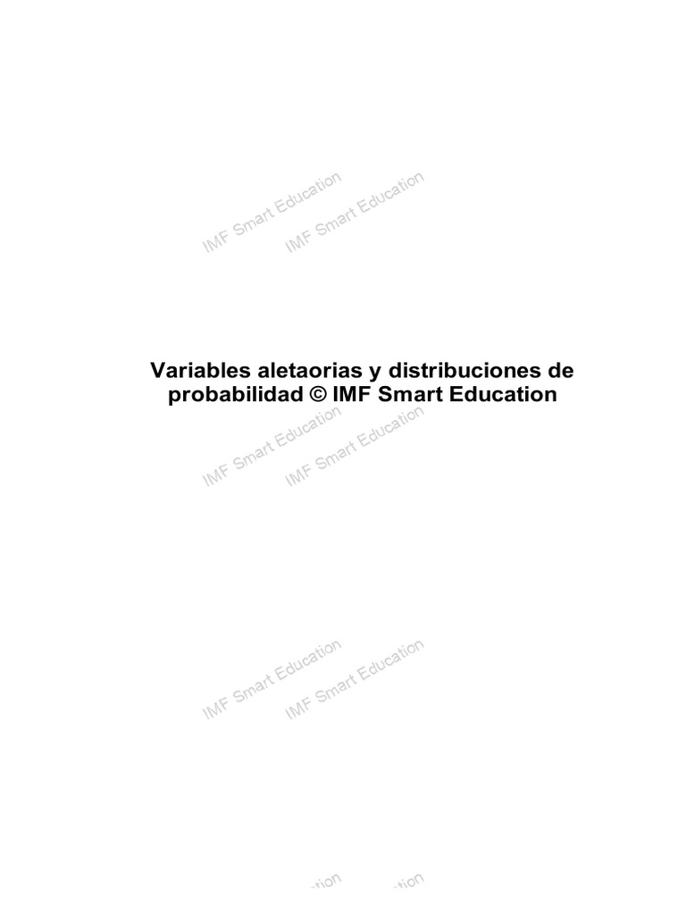 Variables Aleatorias y Distribuciones de Probabilidad | PDF | Distribución normal | Variable ...