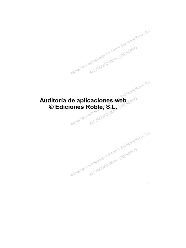 04 Auditoria de Aplicaciones Web | PDF | Vulnerabilidad (informática) | SQL