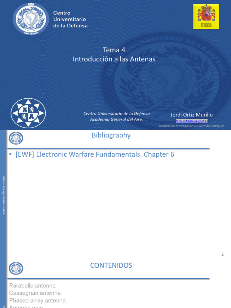 TSD Tema4 2023 | PDF | Radar | Antenna (Radio)