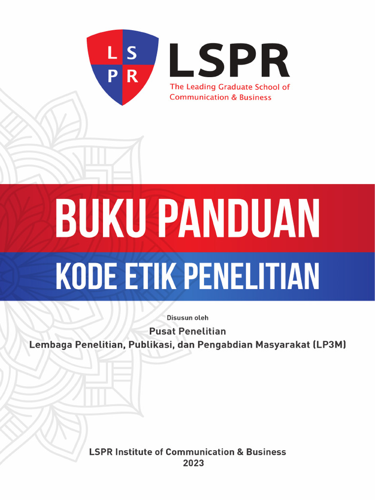 Panduan Kode Etik Penelitian LSPR | PDF | Seni