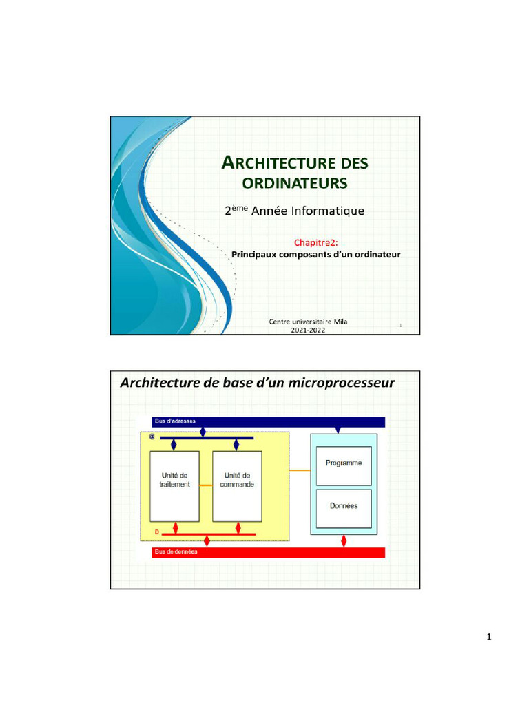 Chapitre2 Architecture Des Ordinateurs | PDF