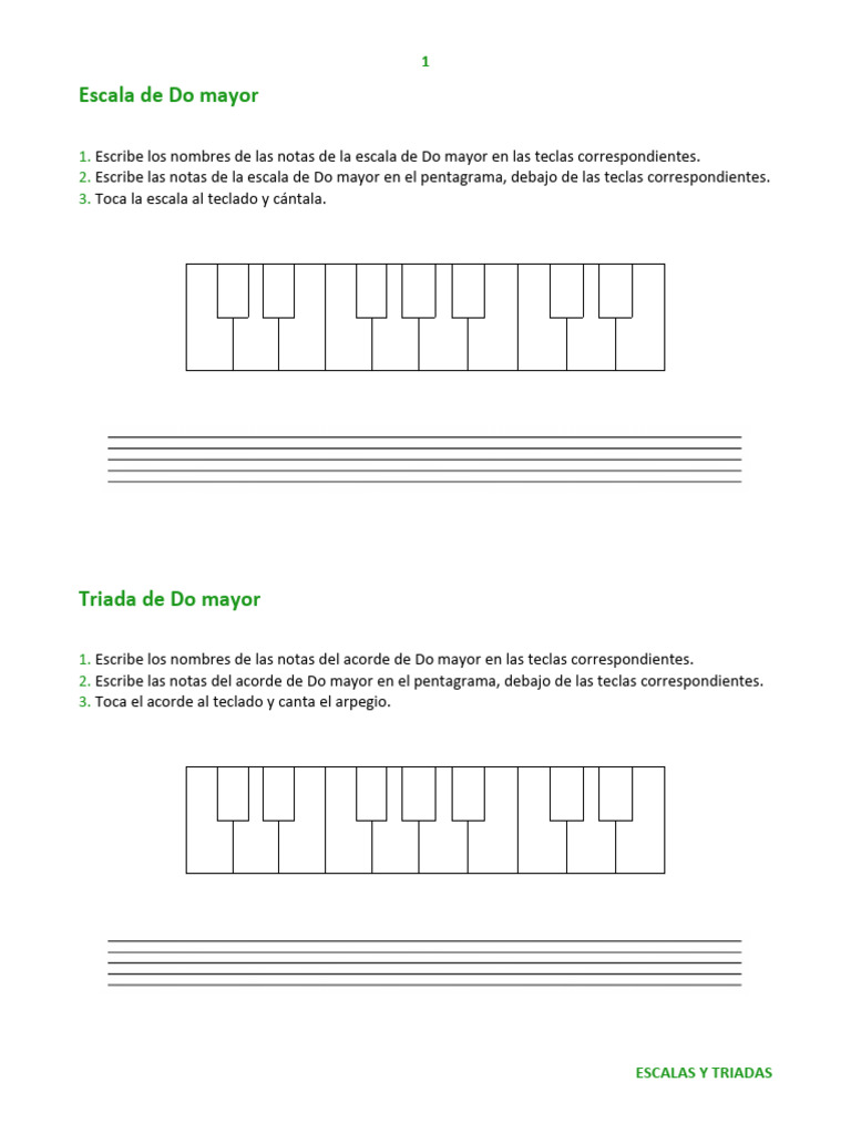 SOLFEO 3, Escalas y Triadas | PDF | Escala (música) | Acorde (Música)