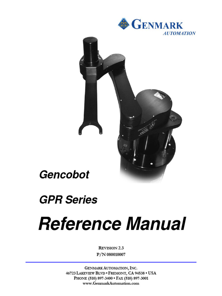 Rev2.3 GPR ReferenceManual | PDF | Automation | Robot