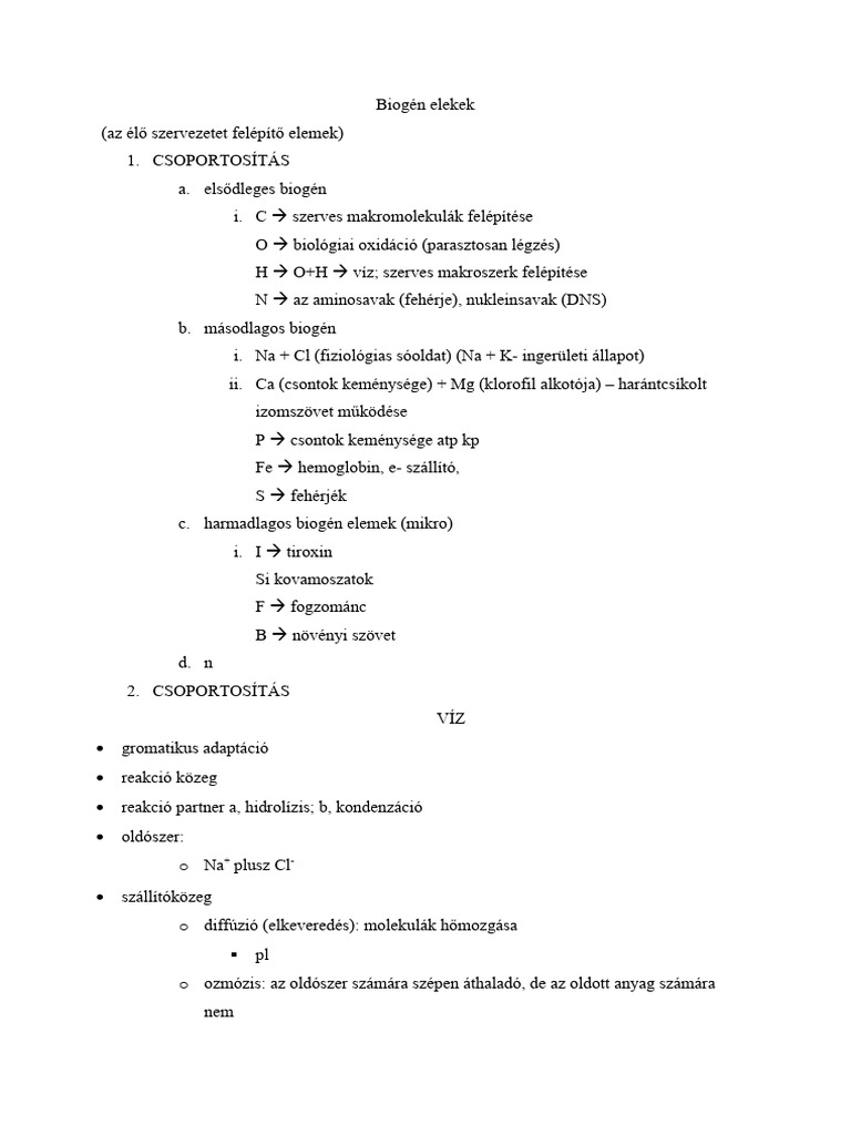 Biogén-elemek | PDF