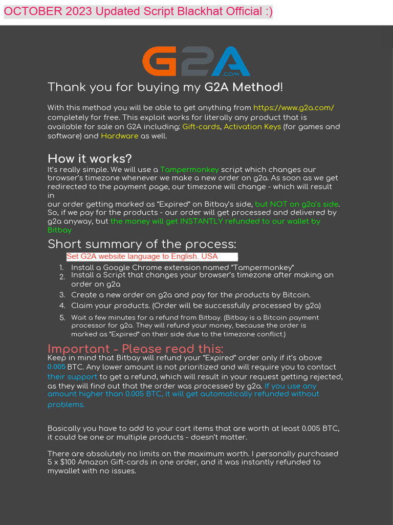 G2a Method 10-2023 | PDF | Bitcoin | Computer Science