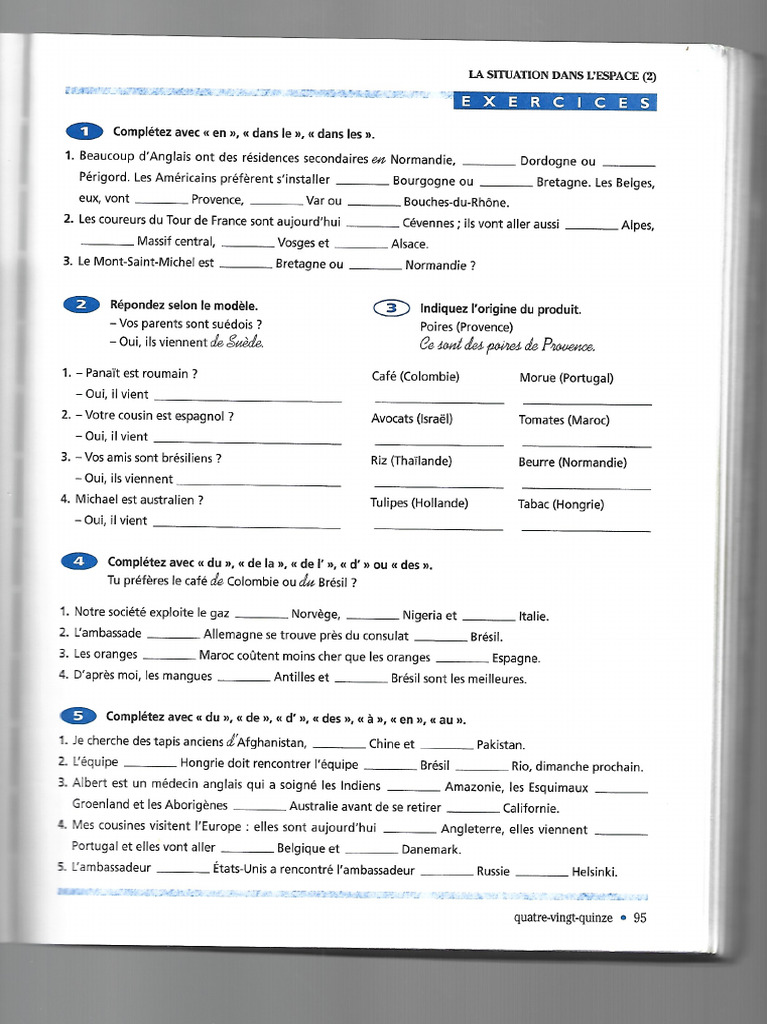 21 EX La Situation Dans L'espace 2 | PDF