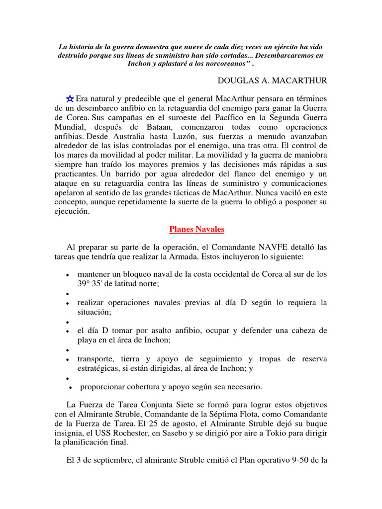 PDF Operacion Chromite | PDF | Batalla de Inchon | guerra coreana
