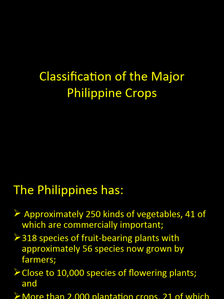 Classification of Major Crops of The Phils | Download Free PDF | Plants | Botany