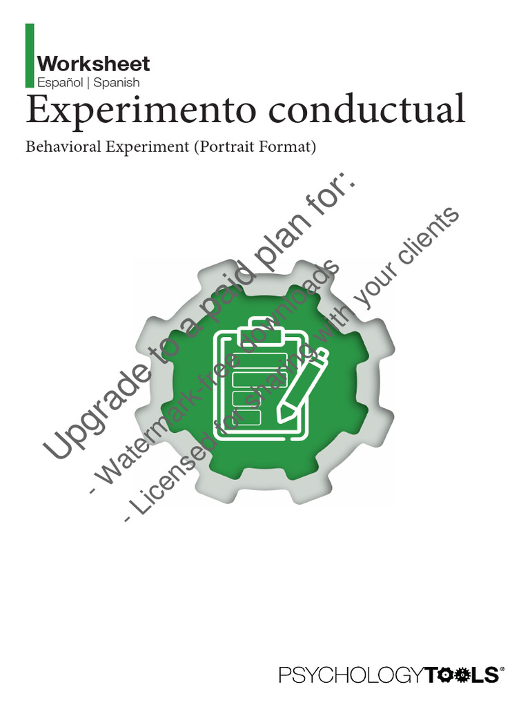 Behavioral Experiment Portrait Format Es | PDF