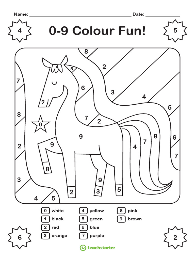 Colour by Number Numbers 0909 Colour Fun | PDF | Color | Artistic ...