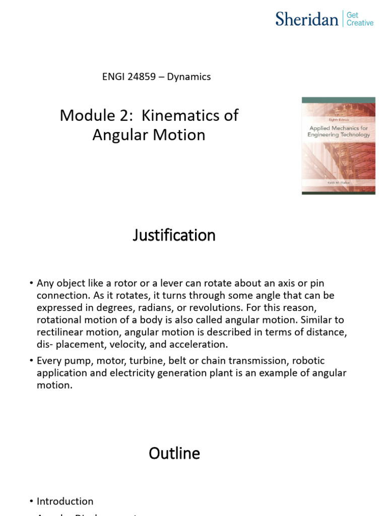 ENGI24859 - Module 2 - Kinematics of Angular Motion | PDF ...