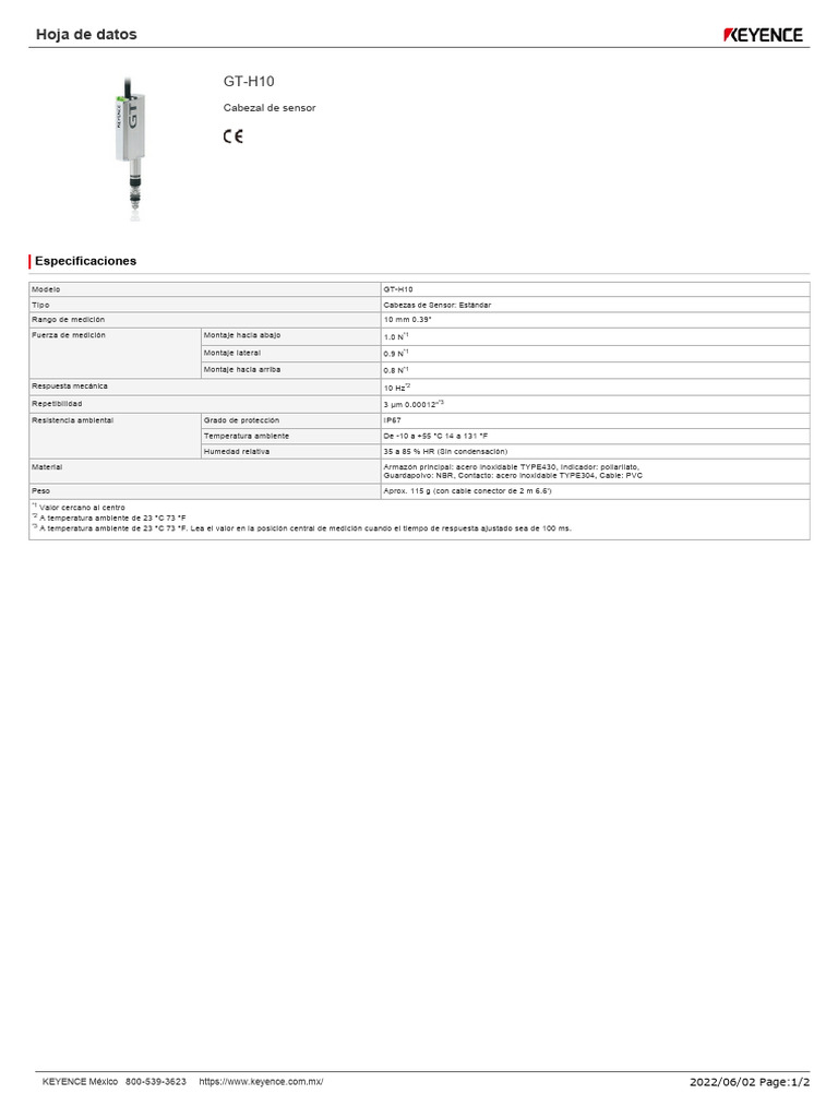 GT-H10 Datasheet | PDF