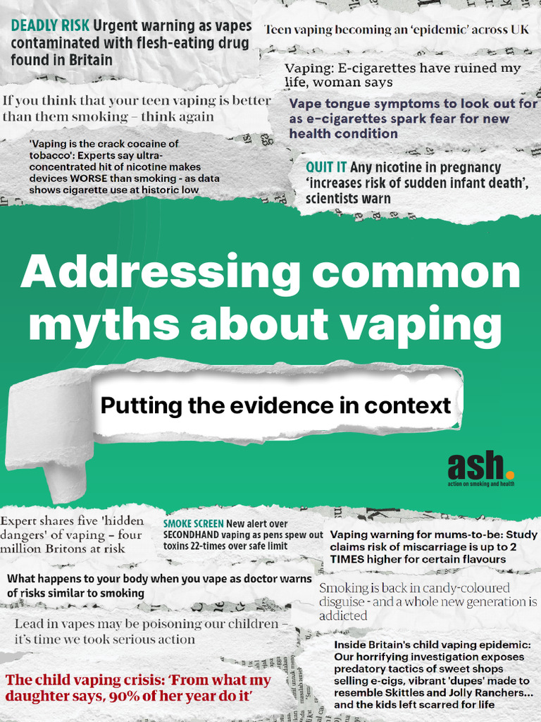 Addressing Common Myths About Vaping ASH UK Aug 2023 Brief | PDF ...
