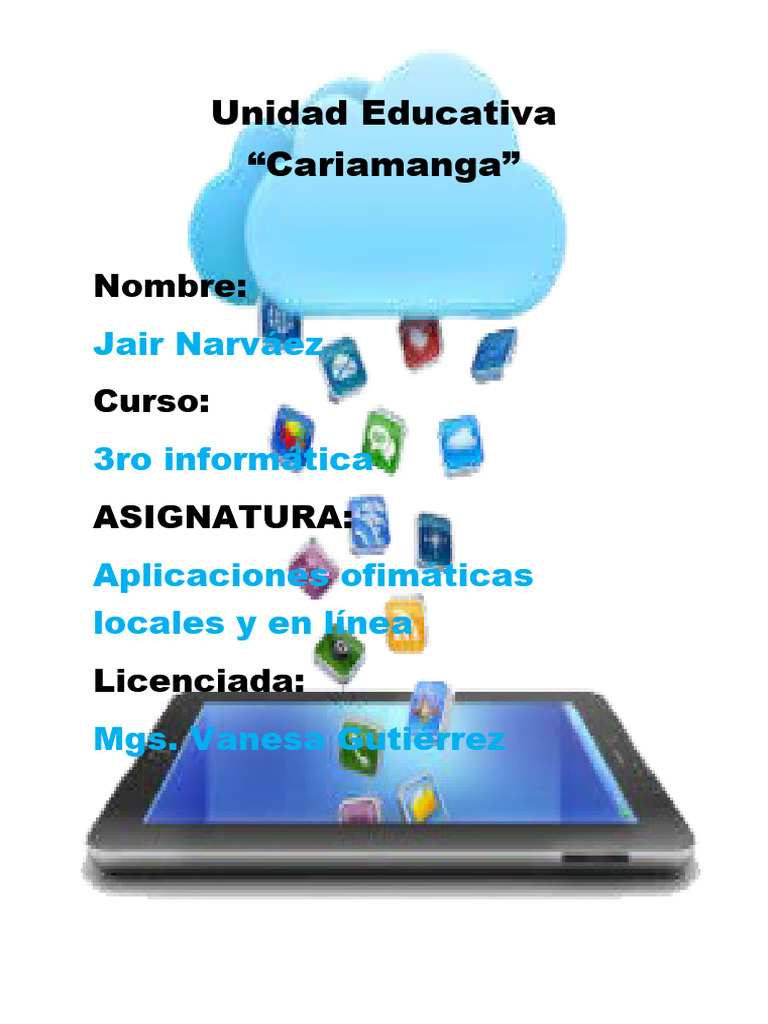 Caratula de Aplicaciones Ofiamticas Aaaaaa | PDF