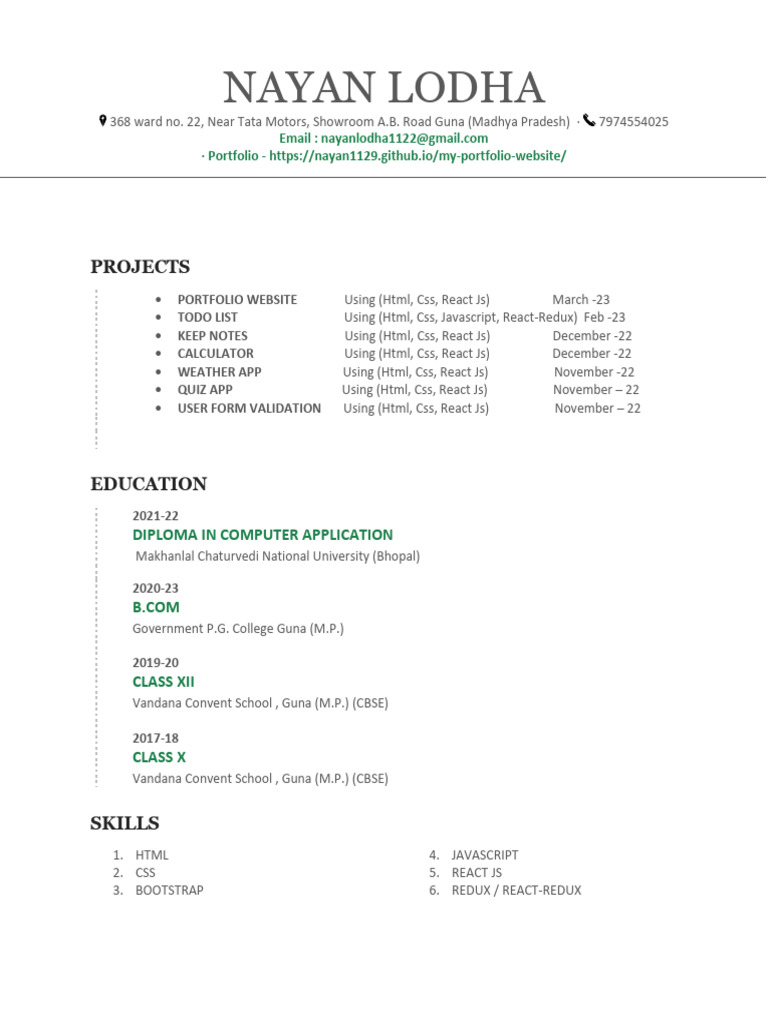 Nayan Lodha Resume.23 | PDF | Business | Art