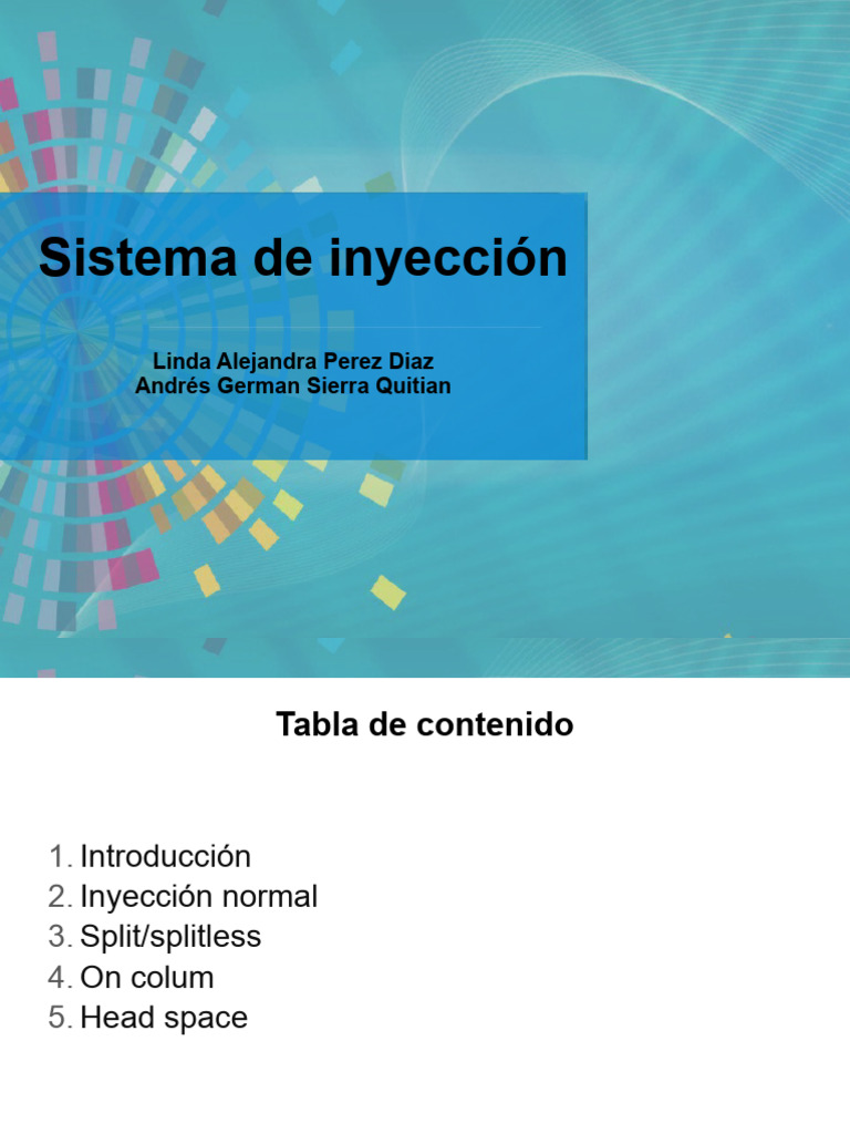 Técnicas de Inyección en Cromatografía | PDF | Inyección (medicina ...