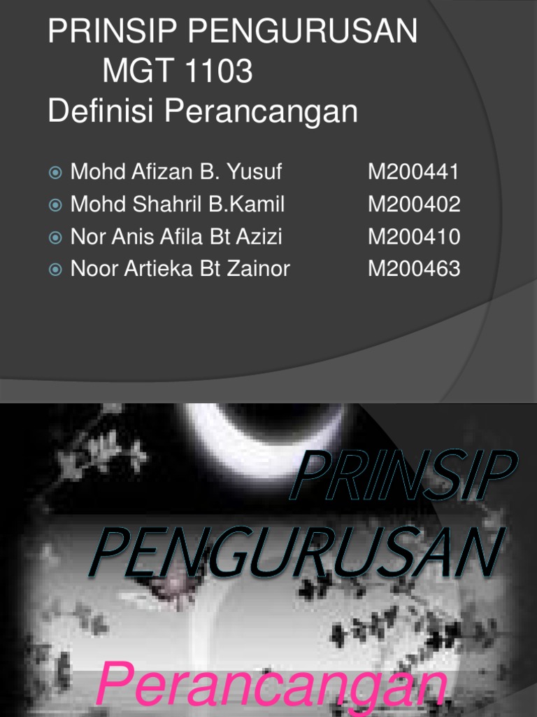 Prinsip Pengurusan | PDF