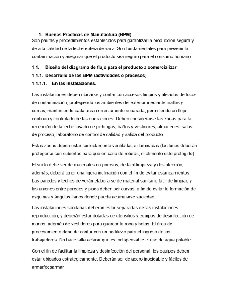 Bpm | PDF | Leche | Seguridad alimenticia