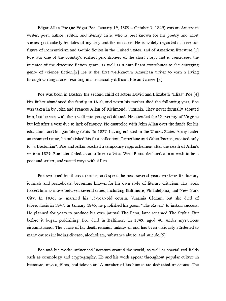 Poe | PDF | Edgar Allan Poe