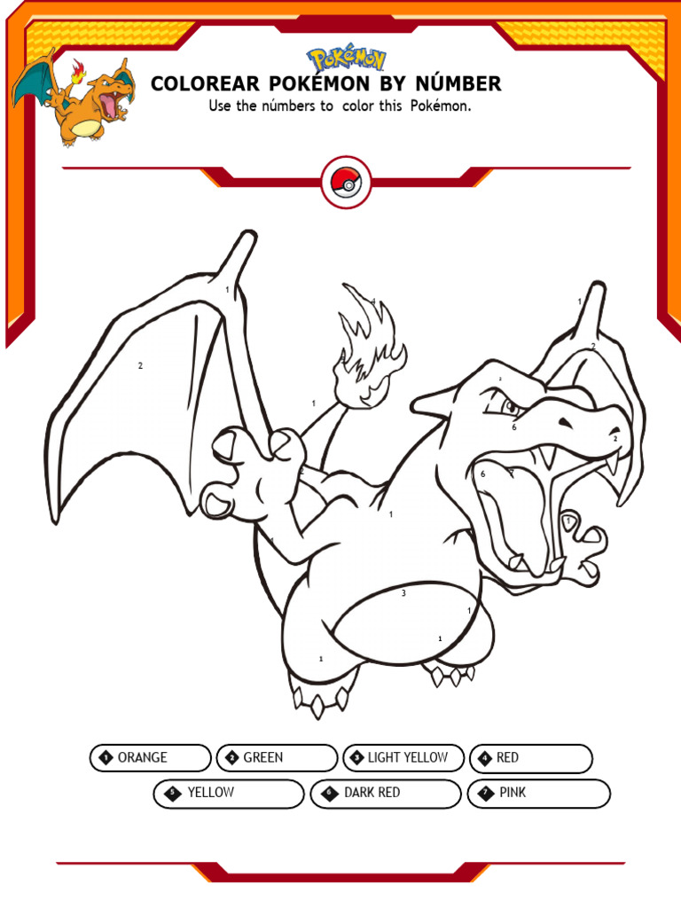 Color by Number Charizard Es | PDF