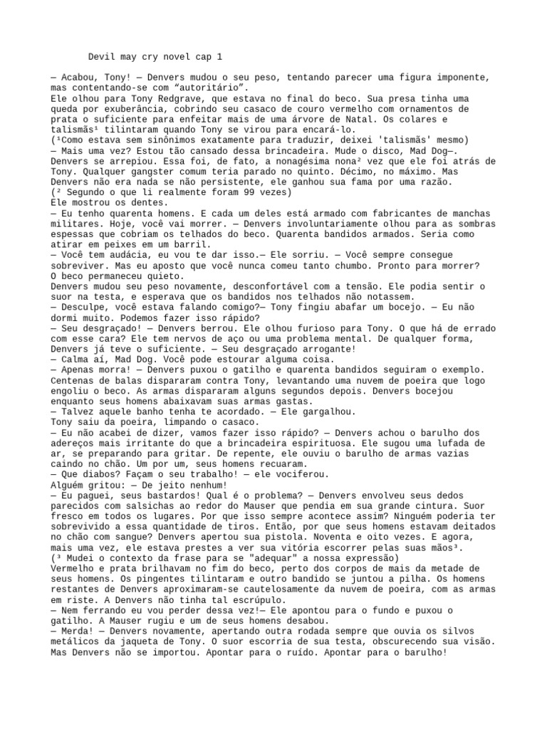 Devil May Cry Novel Cap 1 | PDF