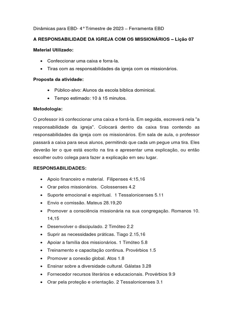 DINÂMICA EBD - BETA - LIção 07 ADULTOS 5 TRIMESTRE 2023 ...