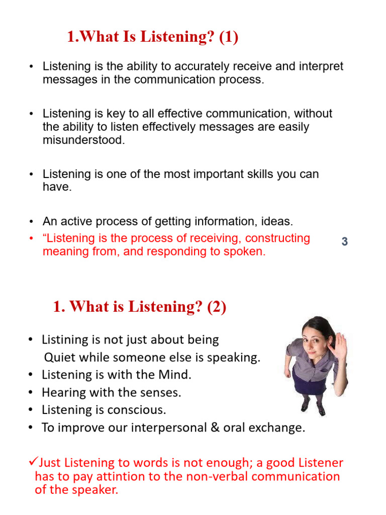 Understanding Effective Listening Skills | PDF | Communication ...