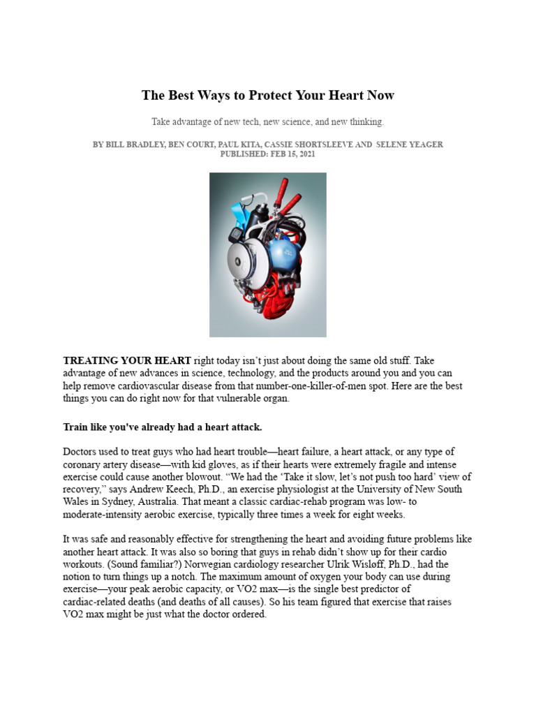 Rhetorical Analysis Reading 1, The Best Ways To Protect Your Heart Now ...