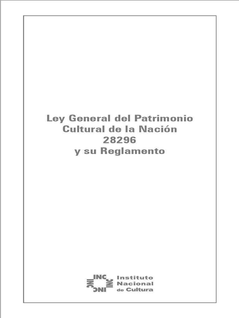 Ley Gral Del Patrimonio Cultural | PDF | Bienes (Ley) | Propiedad