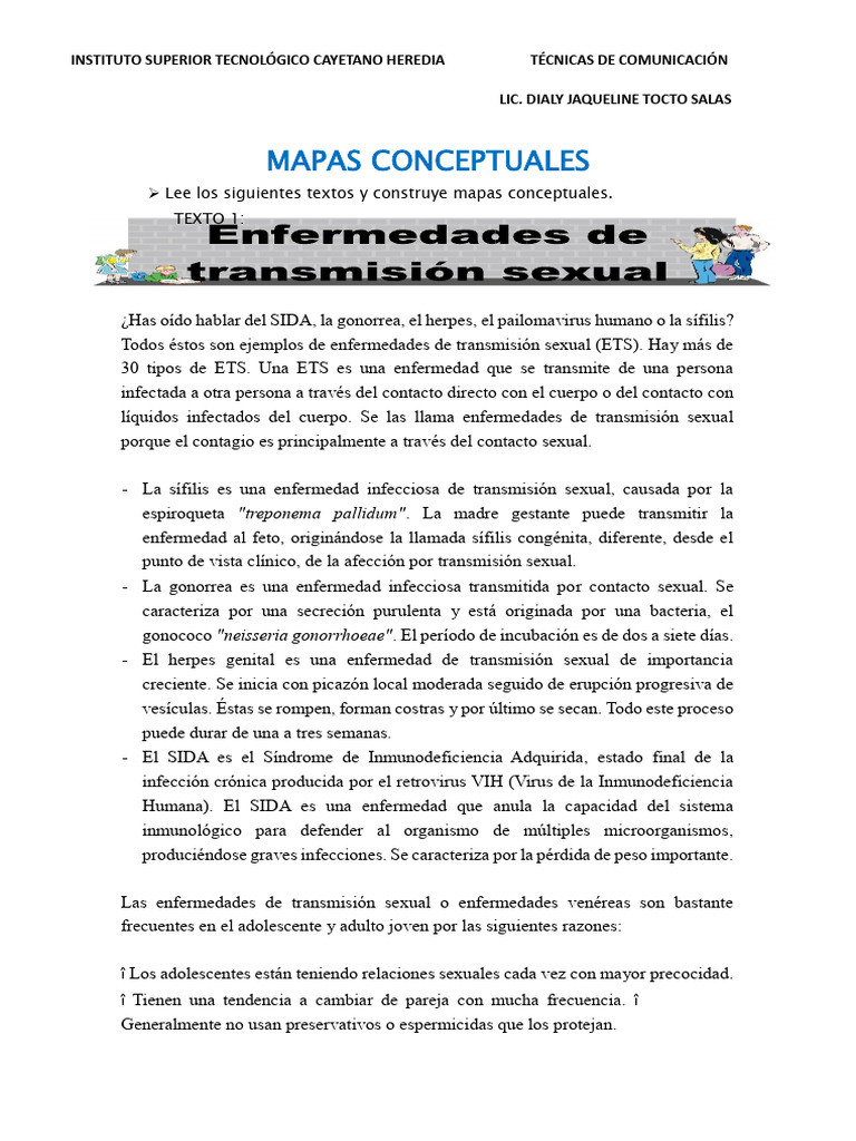 Textos - Mapas Conceptuales | PDF | Infección transmitida sexualmente | Sistema inmune