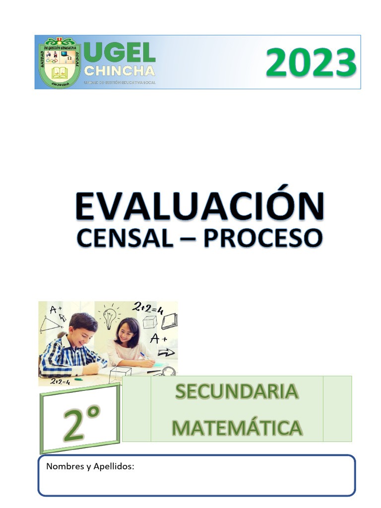 2do EVA-SECUNDARIA-MATE | PDF