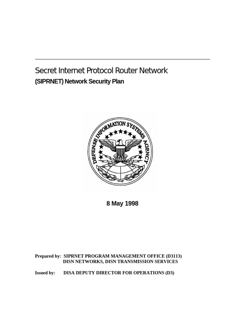 Siprnet Security Plan | PDF | Computer Network | Router (Computing)