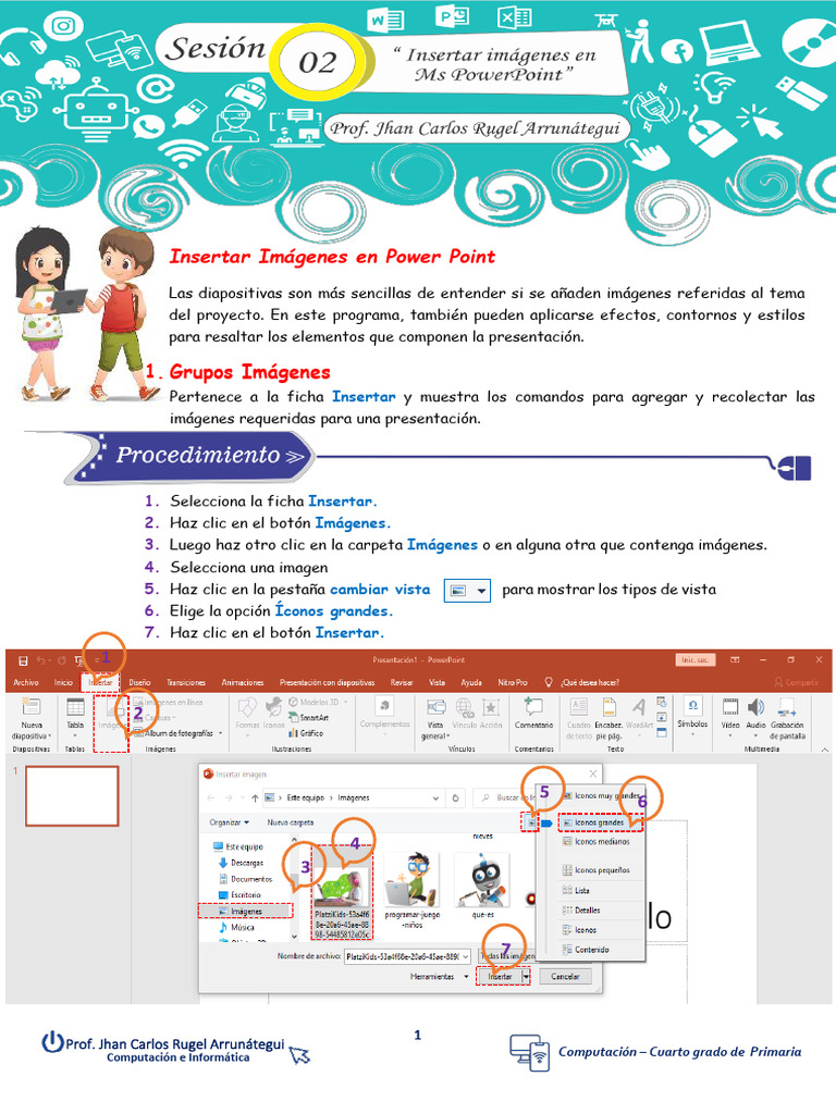 Sesión 02 Insertar Imágnes en Powerpoint - 4° Primaria 2022 | PDF | Microsoft PowerPoint | Software