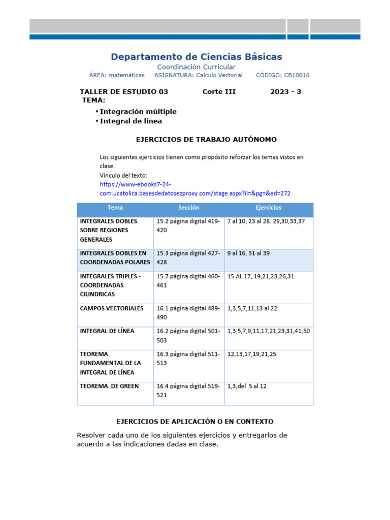 T3. C3. CV. 2023 - 3. Julio - 30 - 23 | PDF | Integral | Esfera