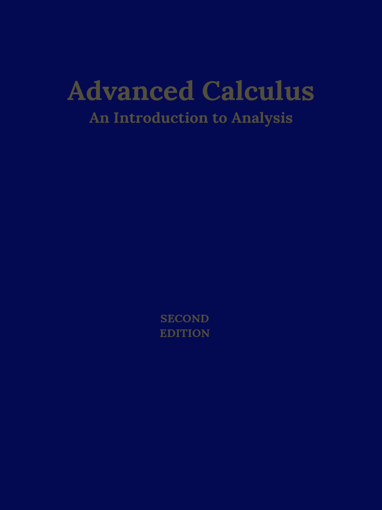 Advanced Calculus Fulks | PDF
