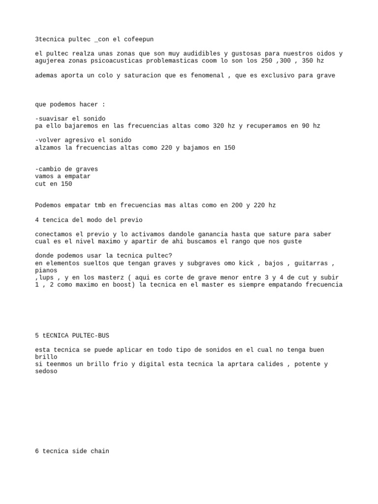 Tecnica Pultec | PDF