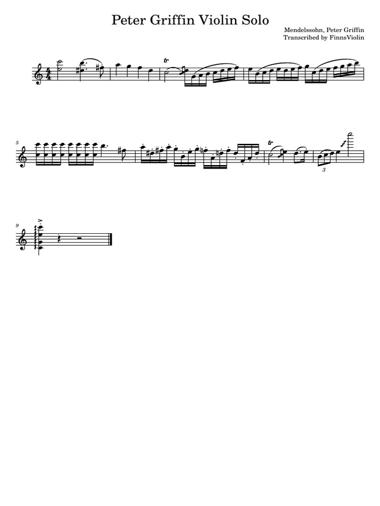 Peter Griffin Violin Solo | PDF