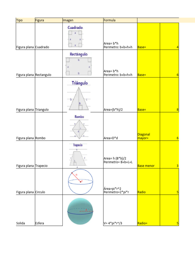 Ejercicio en Excel Algoritmo Jessica Merchan | PDF | Esfera | Euclides