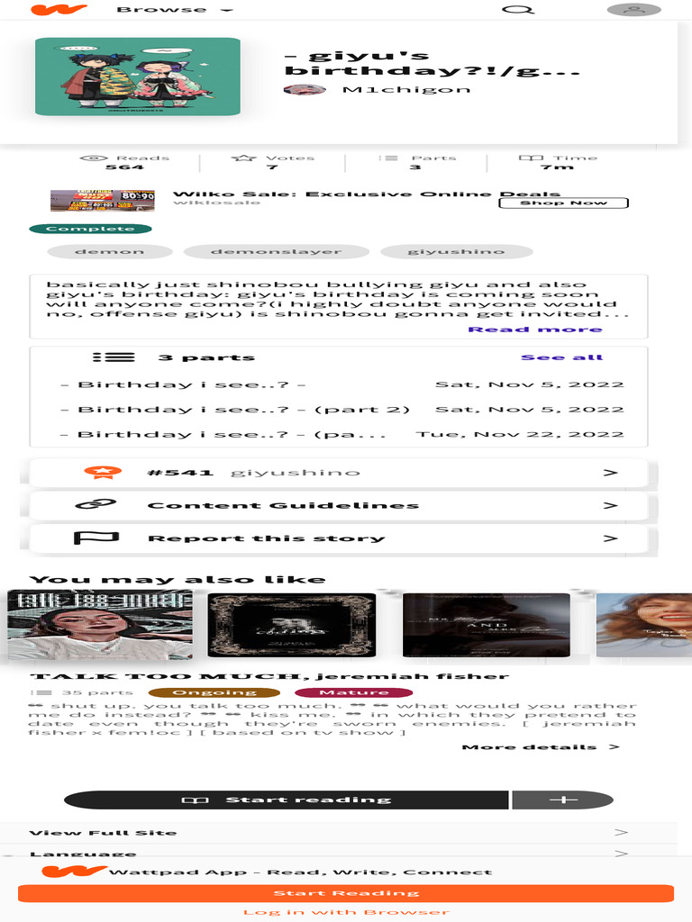 Giyu's Birthday!Giyushino - ''Michi'' - Wattpad | PDF