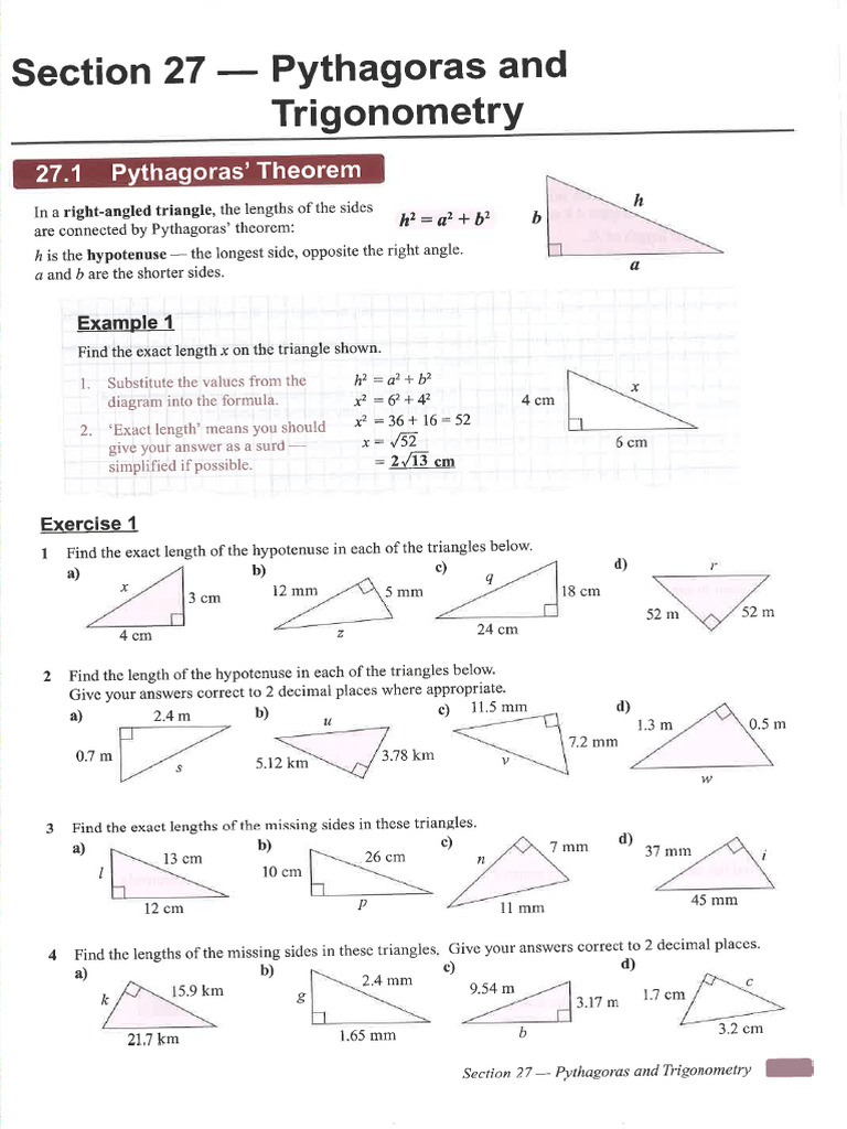 Pythagoras & Trigonometry | PDF