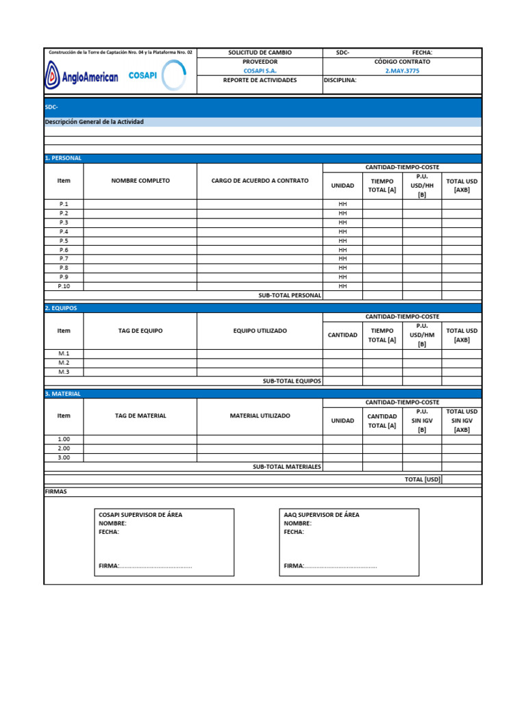 Formato TyM SDC | PDF