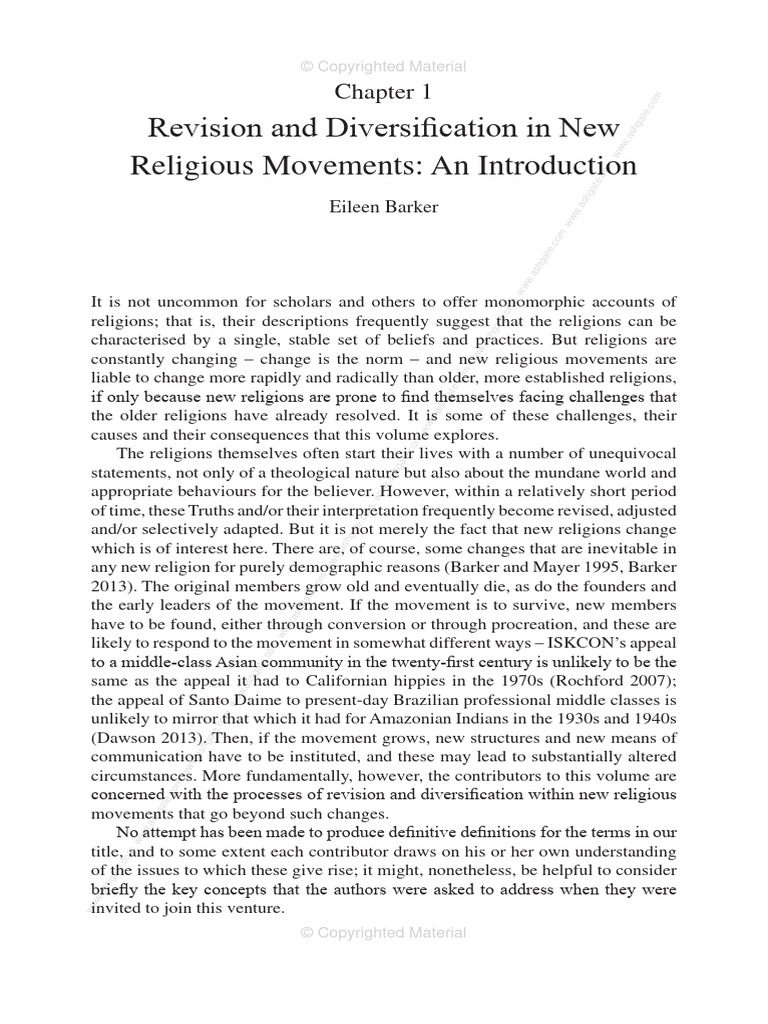 Revisionism and Diversification in New Religions | PDF | Adventism ...